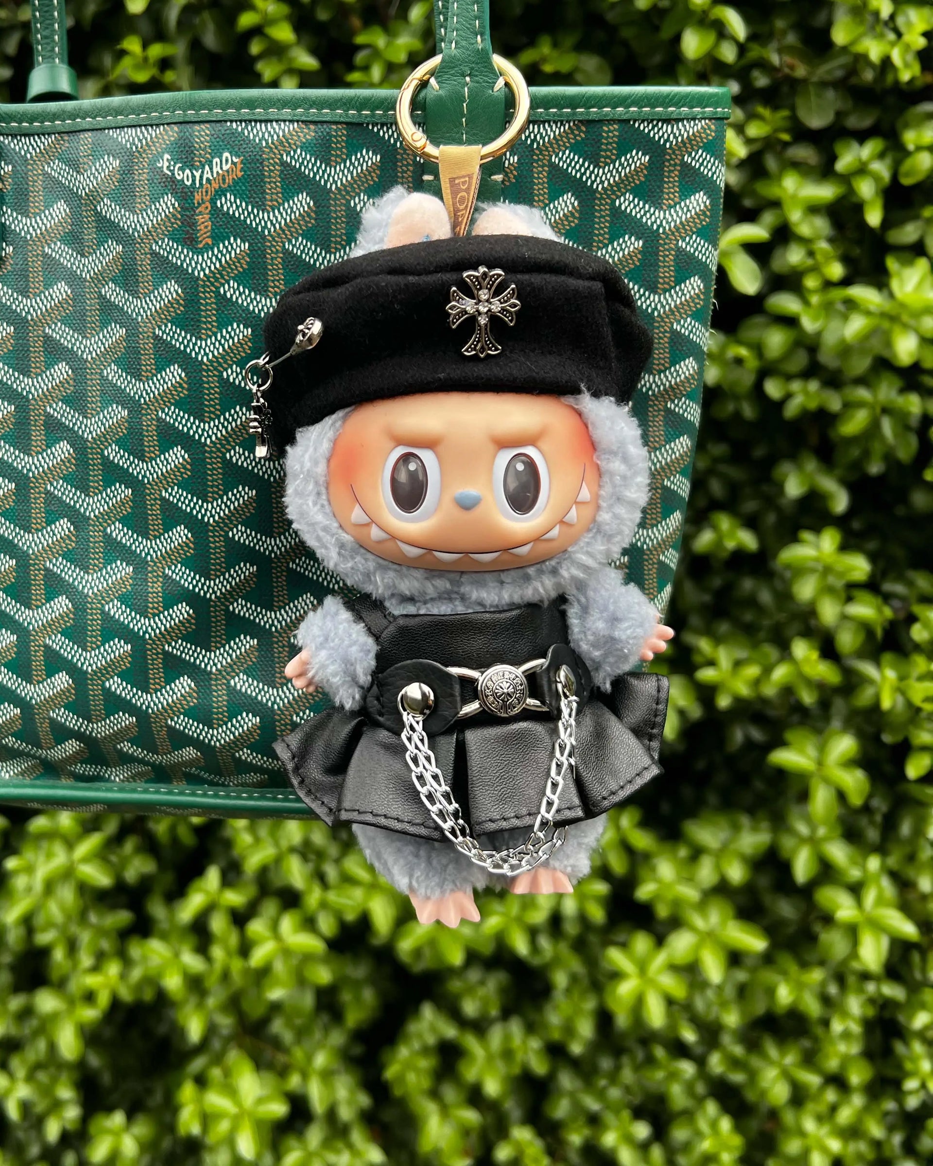 Labubu Chrome Hearts Inspired Outfit Leather (Outfit Only) - Prior